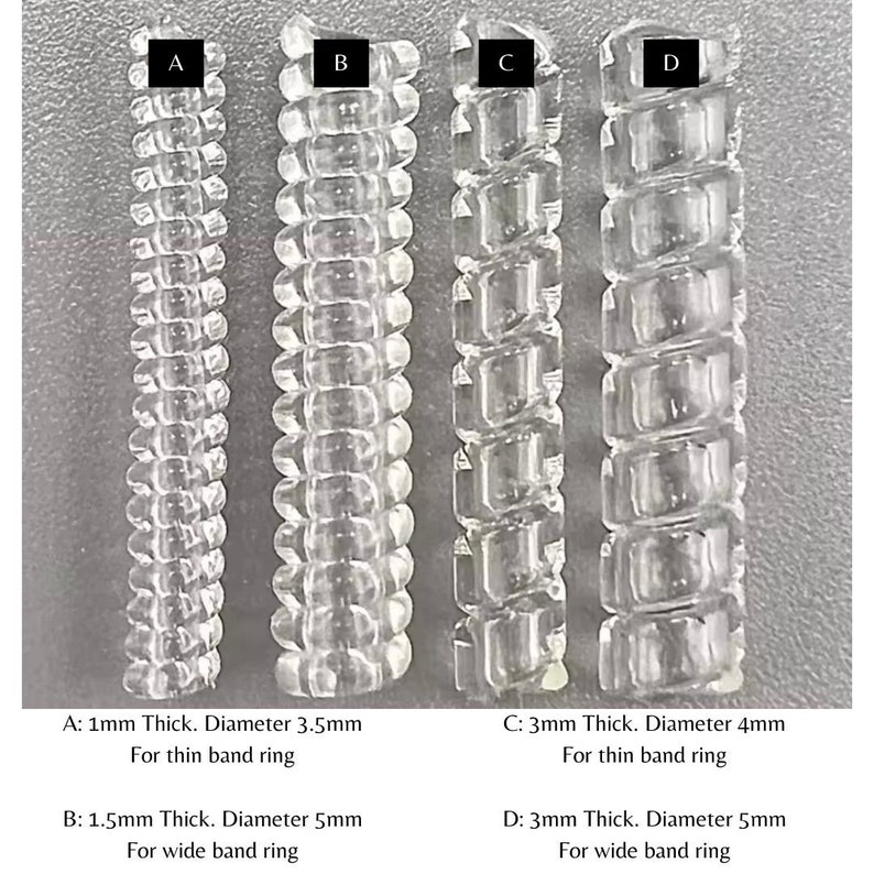 Silicone Ring Size Adjuster for Loose Rings Pack of 4. 2 Sizes. for ...