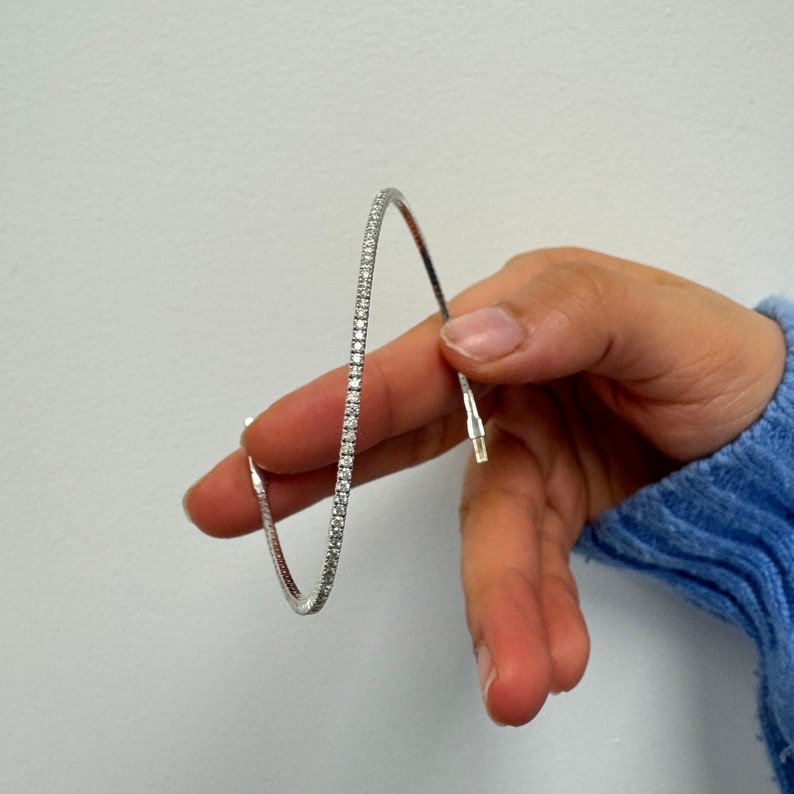 1.20 Carat Diamond Flex Bangle. Lab Grown Diamond Full Flexible Bangle ...