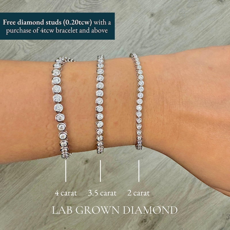 Diamond Bezel Lab Diamond - Etsy