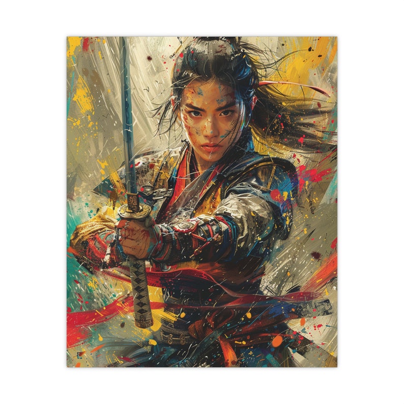 Akari - Samurai Girl, Samurai Warrior Woman With Katana Sword, Japanese ...