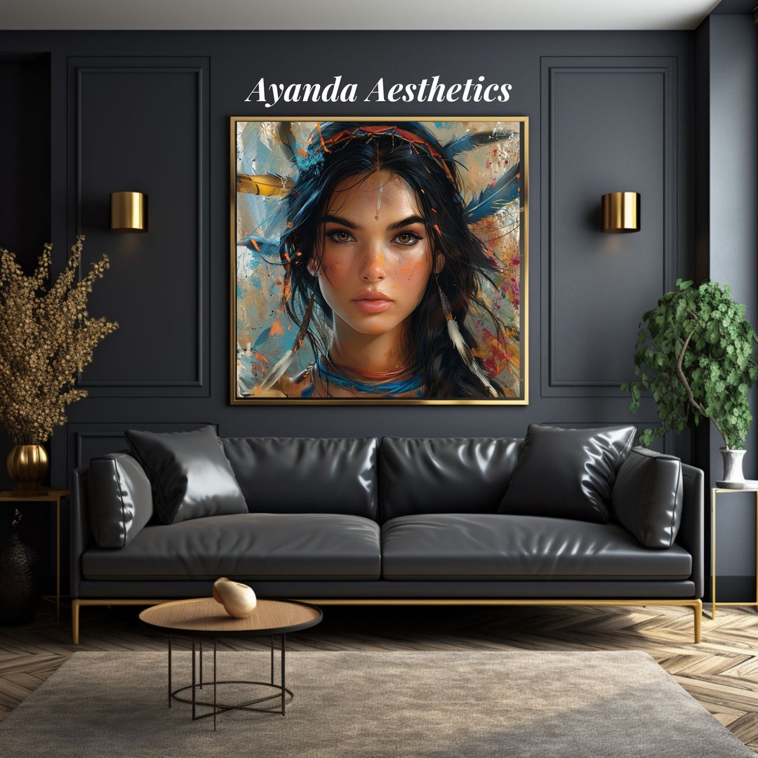 Dakota - Indigenous Art - Indigenous Woman - Watercolor Abstract Print ...