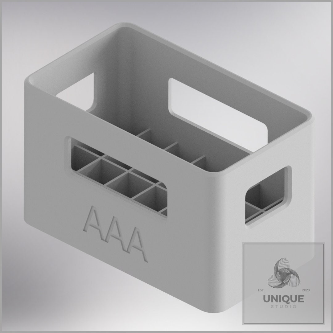 Battery Box 3D Printing Battery Storage Box AAA stl. File - Etsy