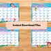 Mermaid Printable Calendars 2024 Editable Sea Mermaid Calendars 2024 ...