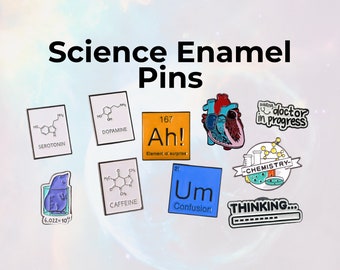 Science Enamel Pin, Cute Chemistry Enamel Pin, Badge Enamel Pin ...