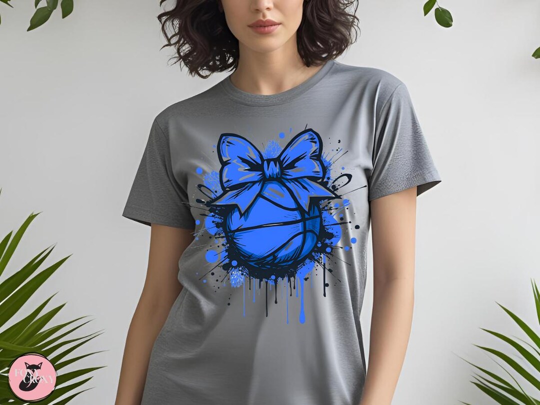 Royal Blue Basketball With Bow PNG: Digital Download - Etsy