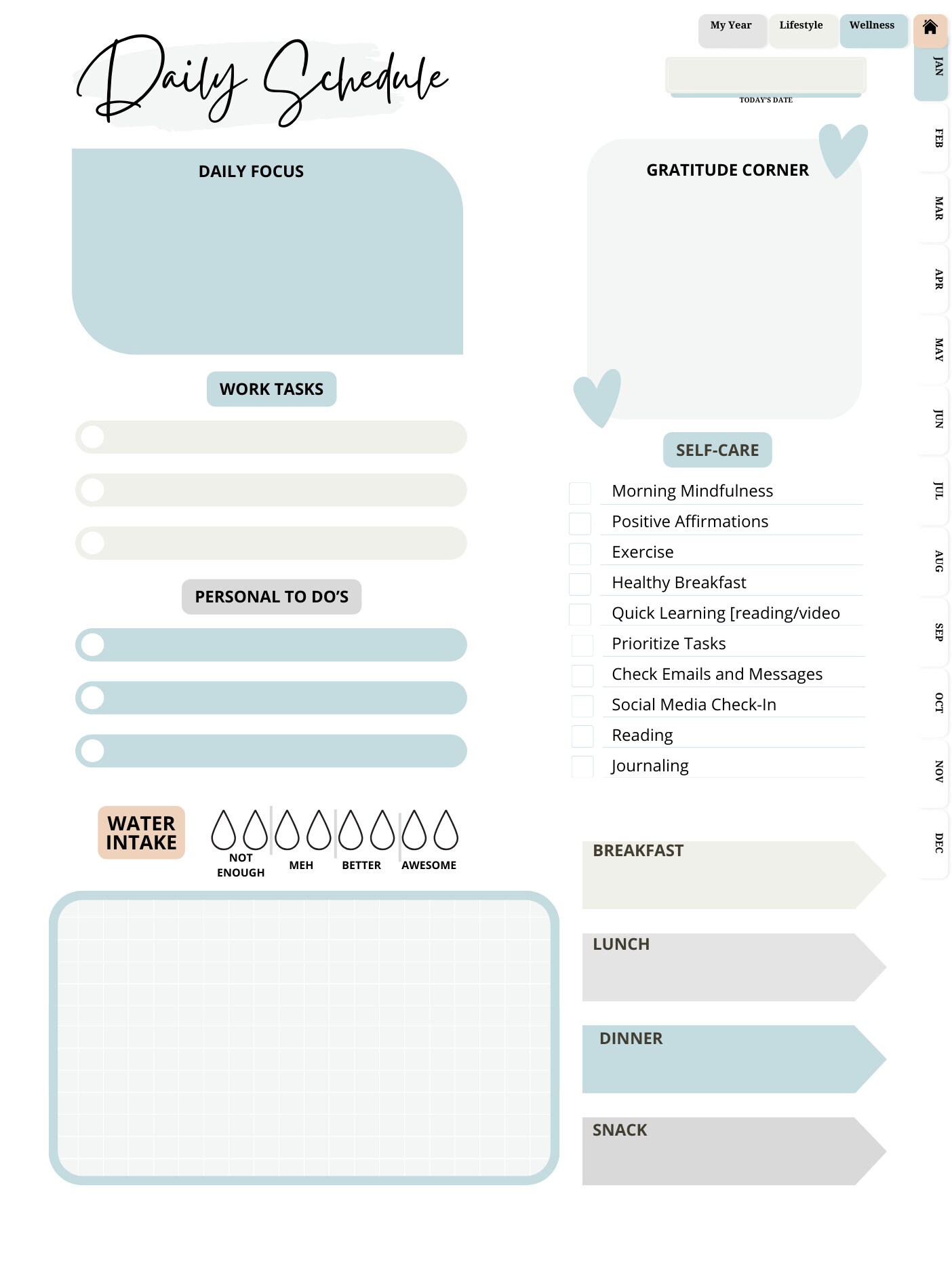 Simple HYPERLINKED PLANNER for Remarkable 1, Build Your Perfect Planner ...
