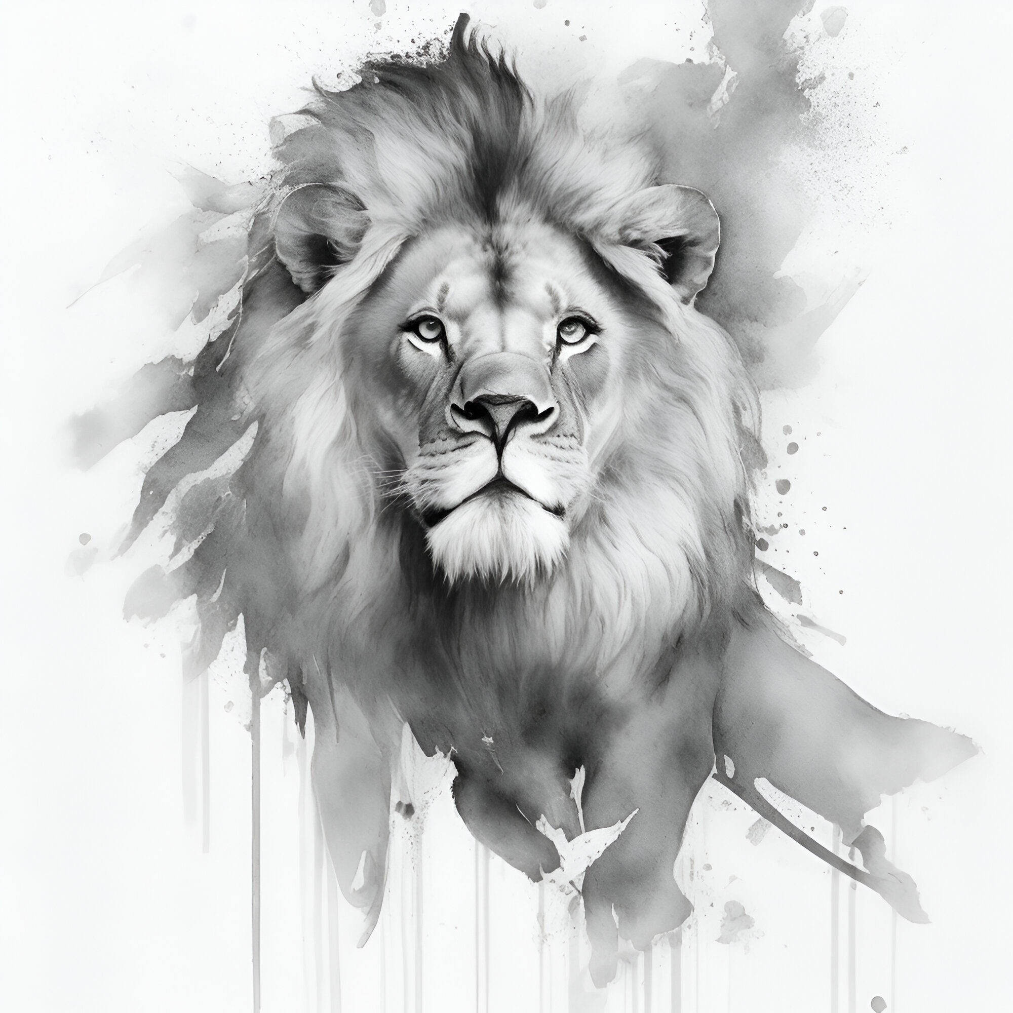 Royal Echo: Majestic Lion Tattoo Design - Etsy
