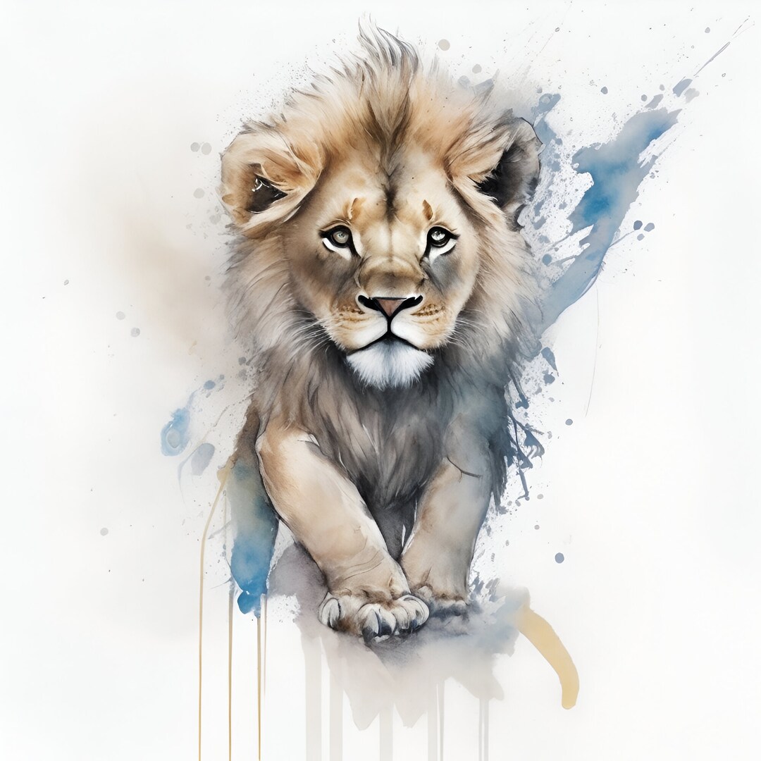 Royal Echo: Majestic Lion Tattoo Design - Etsy