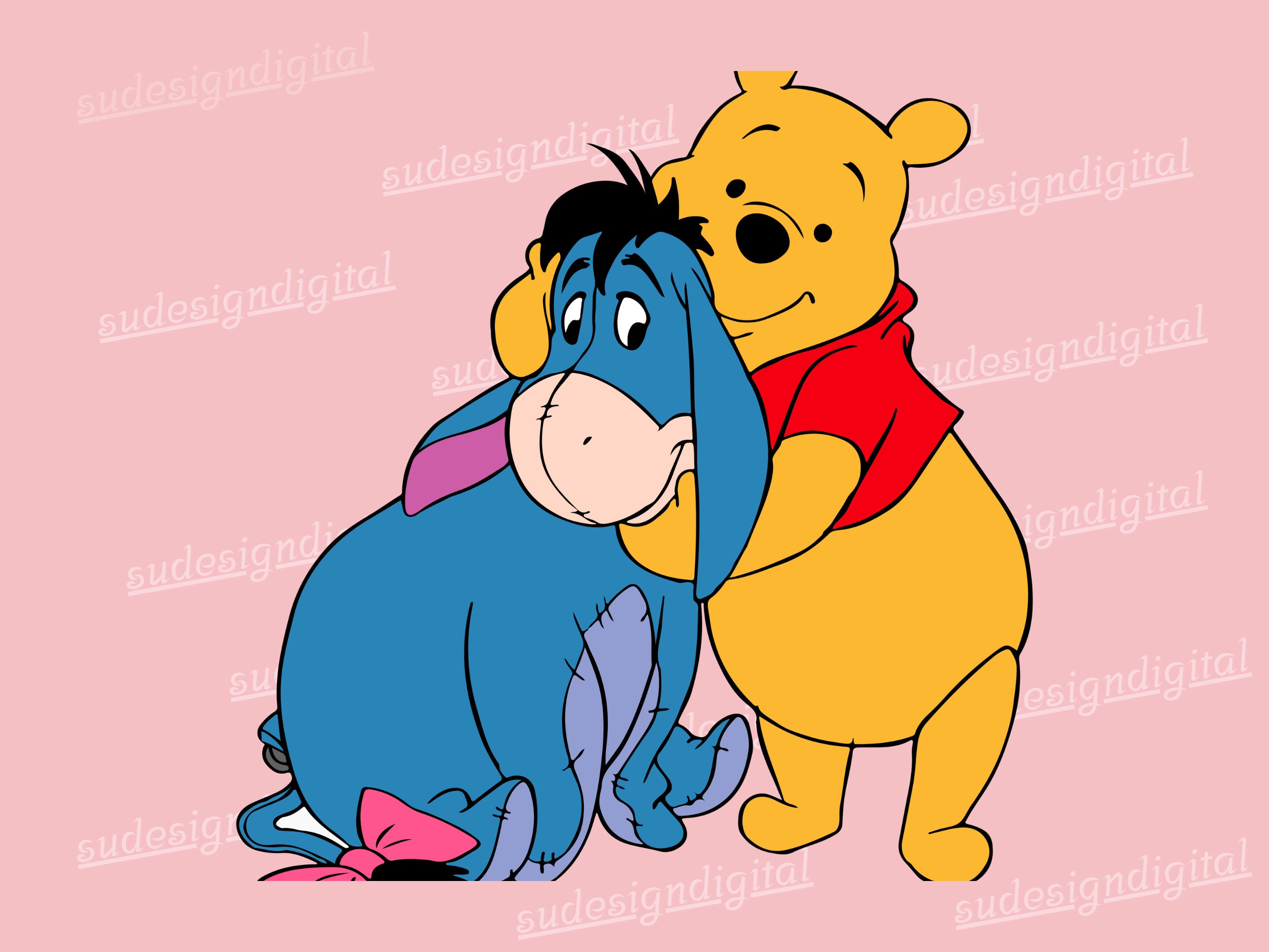 Winnie the Pooh Hugging Eeyore, Eeyore Png, Winnie the Pooh Png ...
