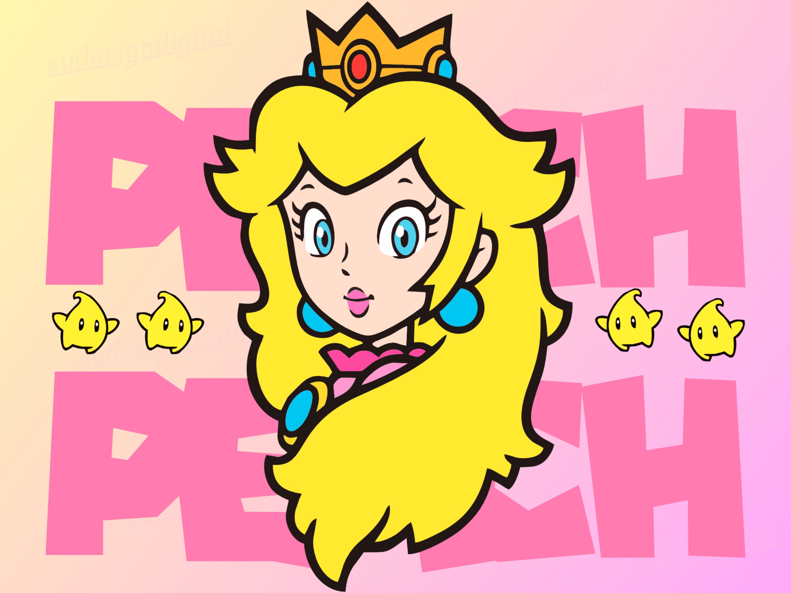 Princess Peach Png, Design Png, Super Mario Bros PNG Instant Digital ...