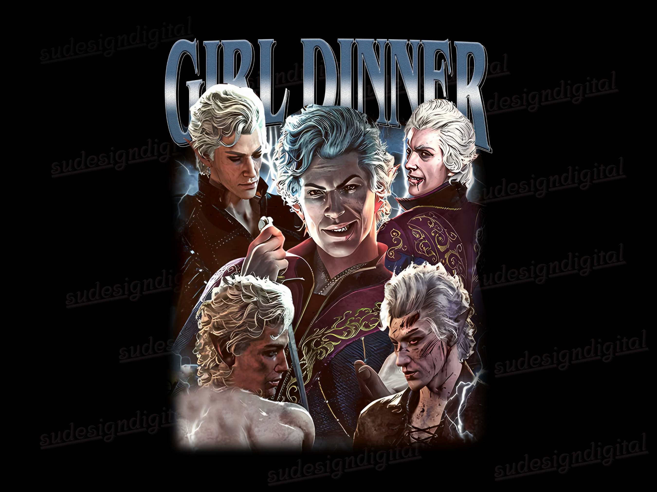 Astarion Bulders Girl Dinner PNG Digital Download , Astarion High Elf ...