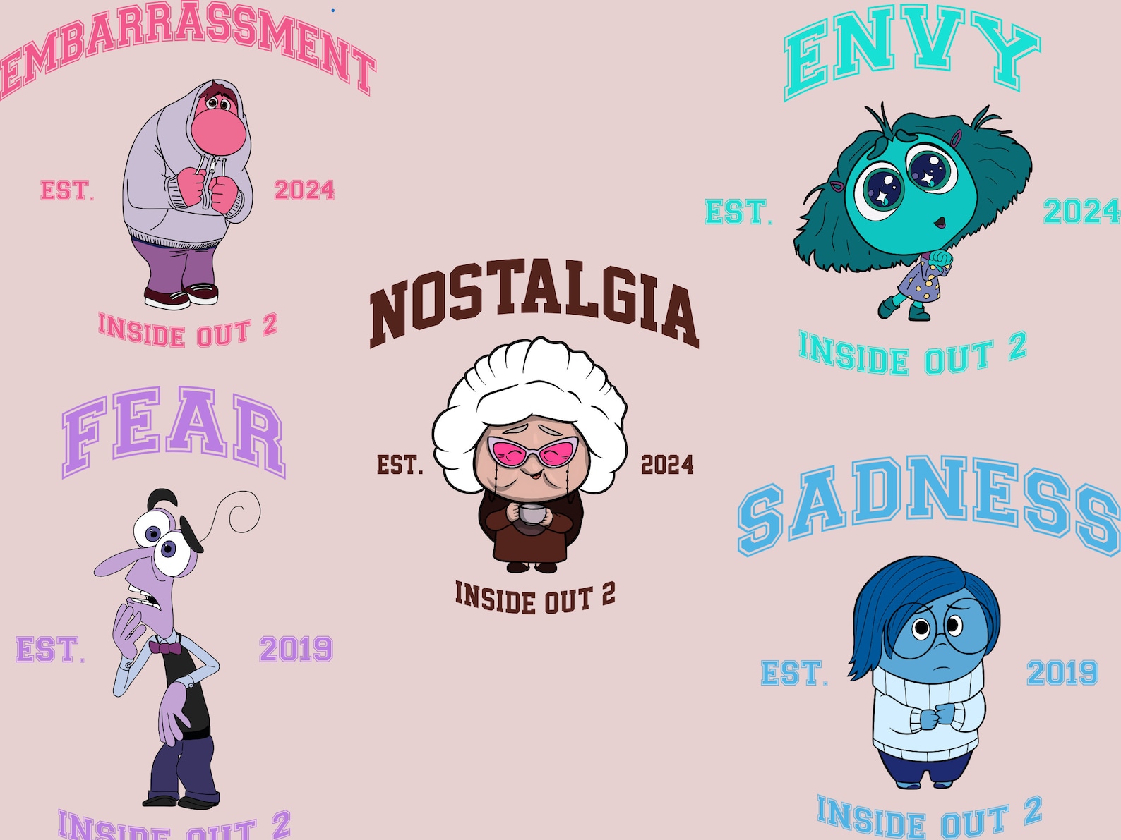 Inside Out 2 Characters Bundle 10 Png, Inside Out 2 Png , Inside Out 2 ...