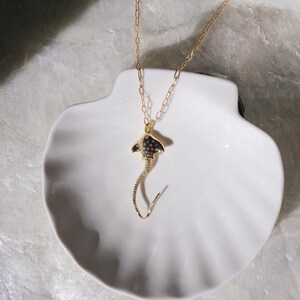 Luxe Coastal Spotted Eagle Ray Necklace, 14k Gold Filled, Stingray ...