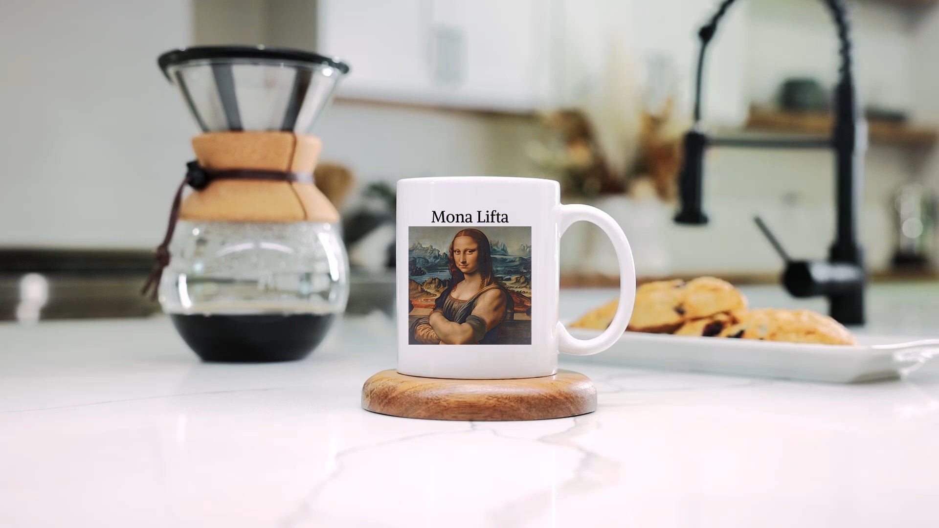 Funny Mona Lisa Mug, Mona Lifta, Leonardo Da Vinci Mona Lisa Mug, Meme ...