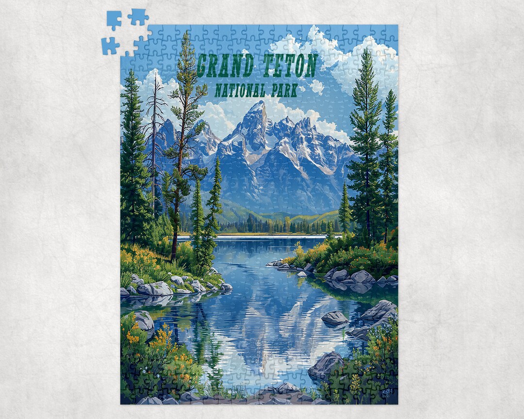 Grand Teton National Park Jigsaw Puzzle, Wyoming, Premium Jigsaw Puzzle ...