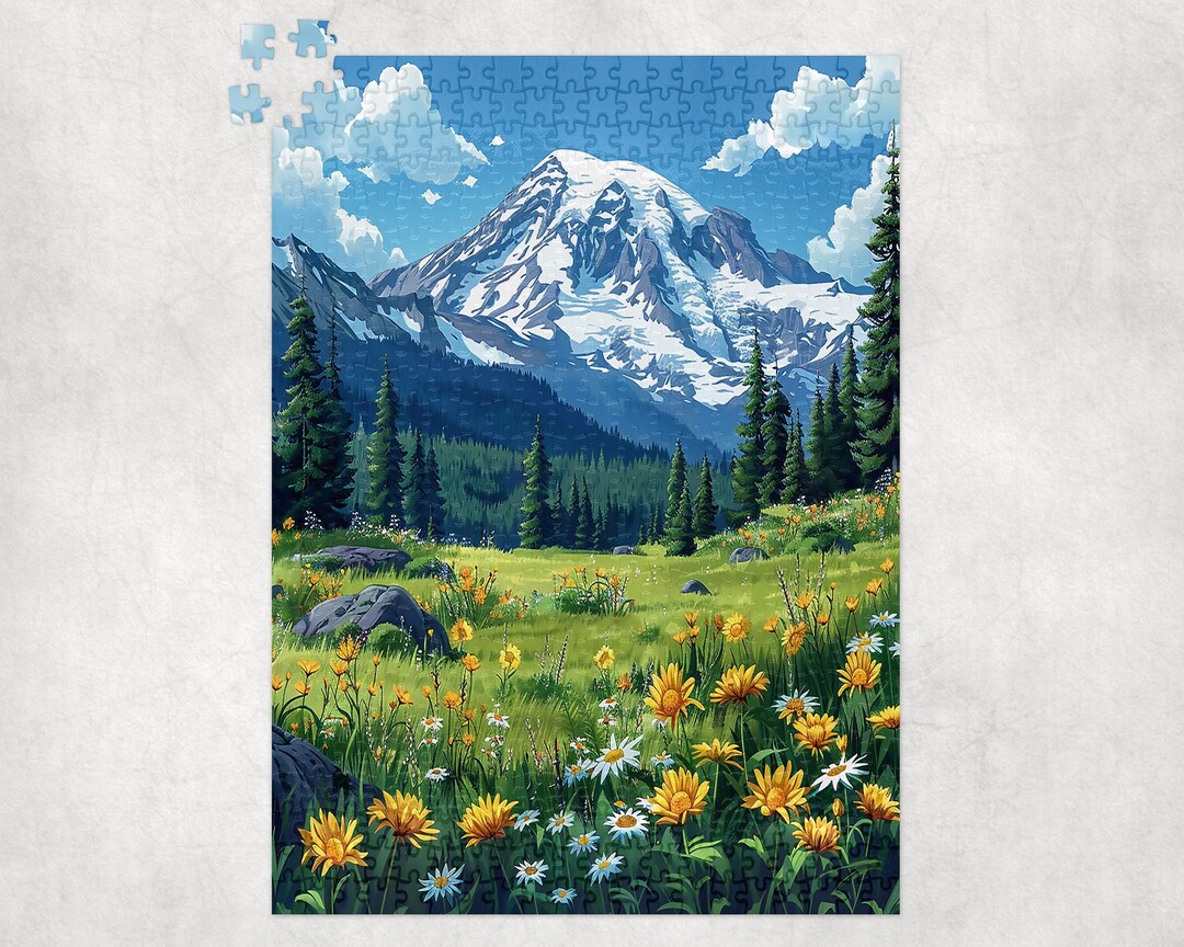 US National State Park Jigsaw Puzzle, Mount Rainier National Park ...