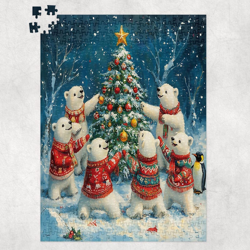 Polar Bear Puzzle - Etsy