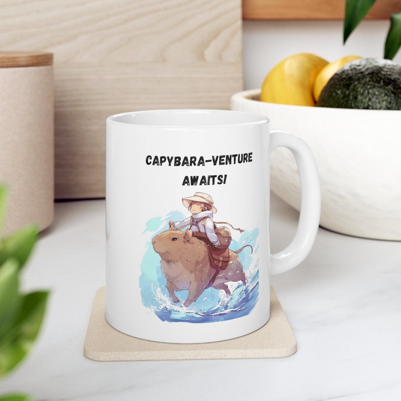 Funny Capybara Mug, Capybara-venture Mug, Cute Animal Mug, Capybara ...