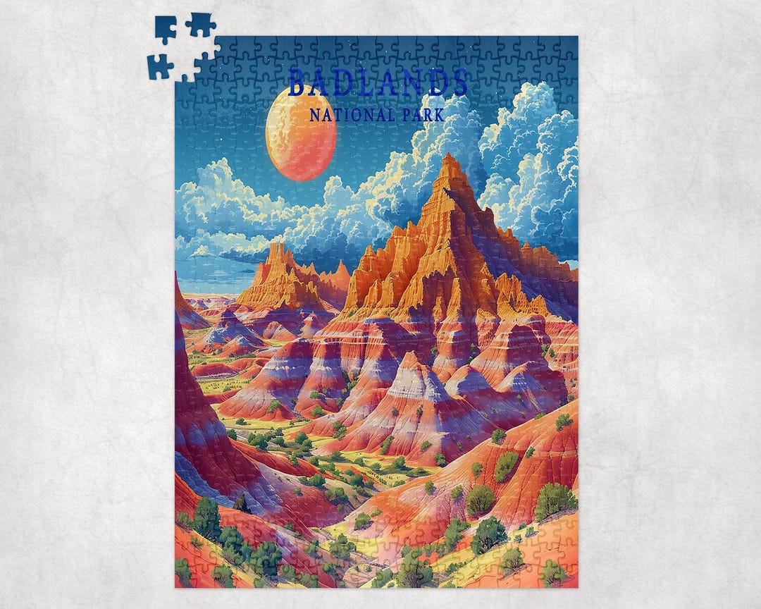 Badlands National Park Jigsaw Puzzle, South Dakota, Premium Jigsaw ...