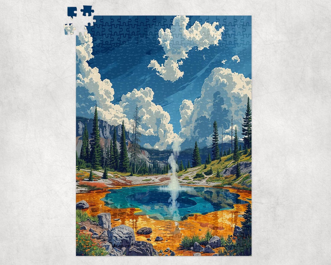 US National State Park Jigsaw Puzzle, Yellowstone National Park ...