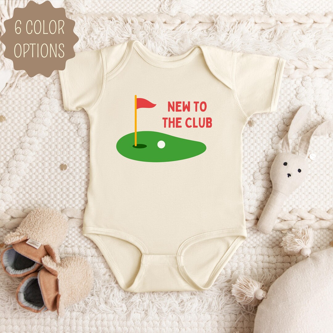Golf Baby Onesie, New to the Club, Golf Themed Baby Shower Gift ...