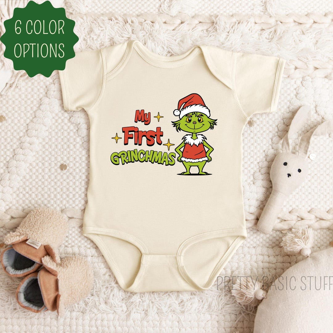 My First Grinchmas Baby Onesie, Newborn Infant Snap Bodysuit, the ...