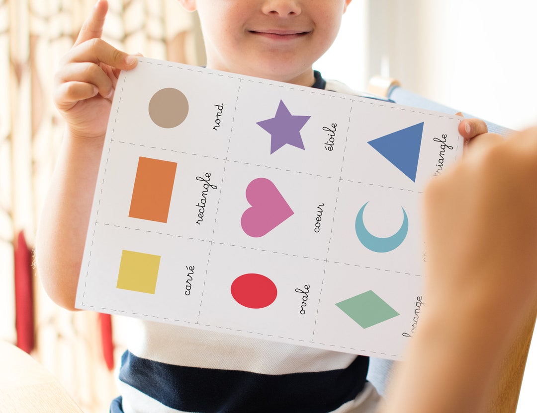 Montessori Shape Cards, Educational Shape Cards, Learning Shapes ...