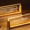 Acrylic Name Plate Light Personalized, LED Light With Wave Pattern ...