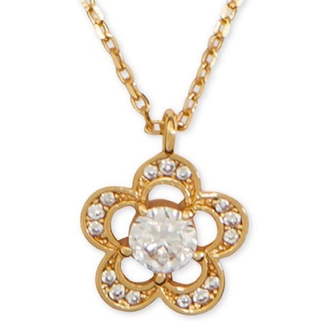 Kate Spade Jeweled Stencil Scallop Crystal Flower Pendant Necklace - Etsy