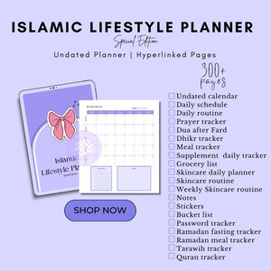 Digital Planner Goodnotes, Purple Digital Planner, Undated Digital ...