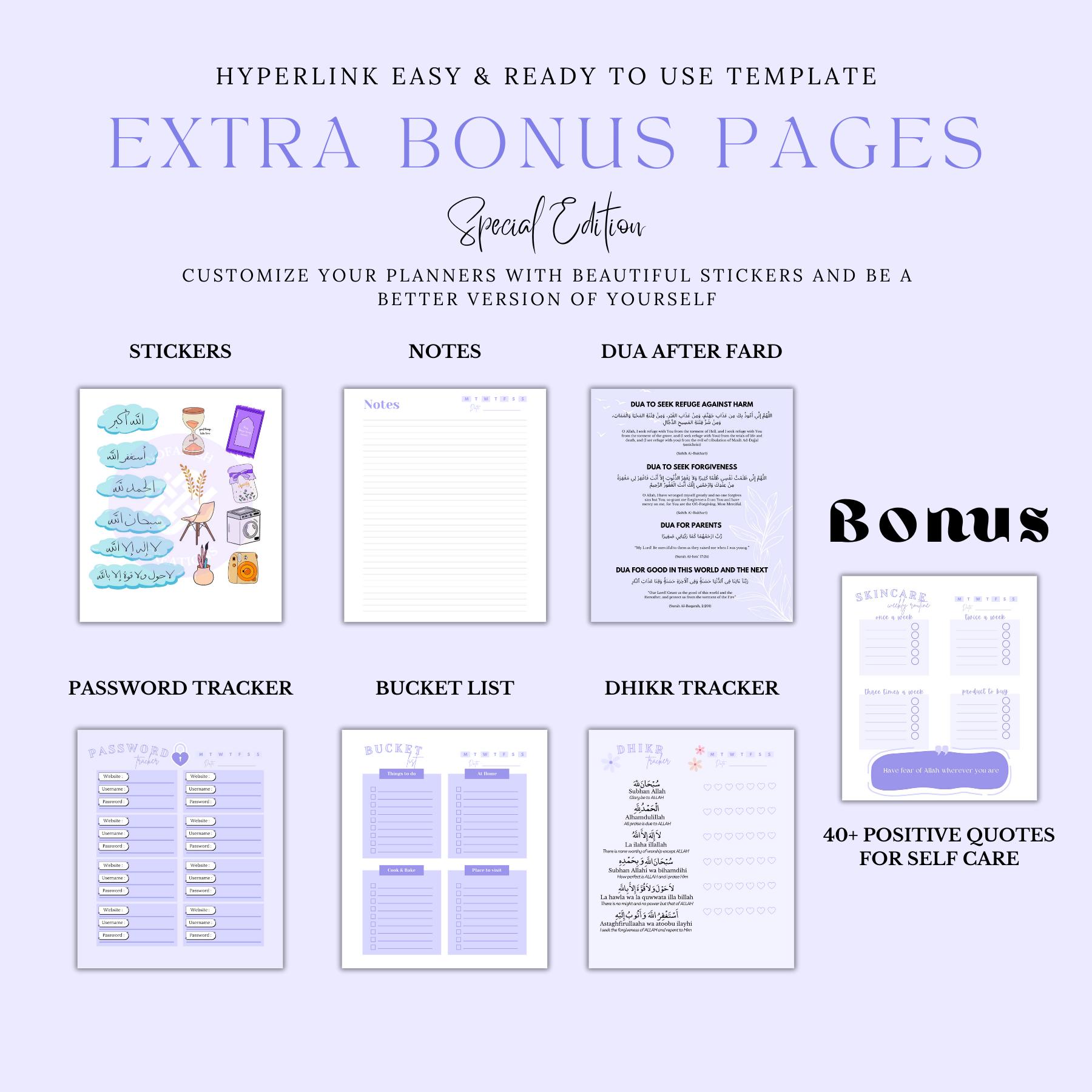 Digital Planner Goodnotes, Purple Digital Planner, Undated Digital ...