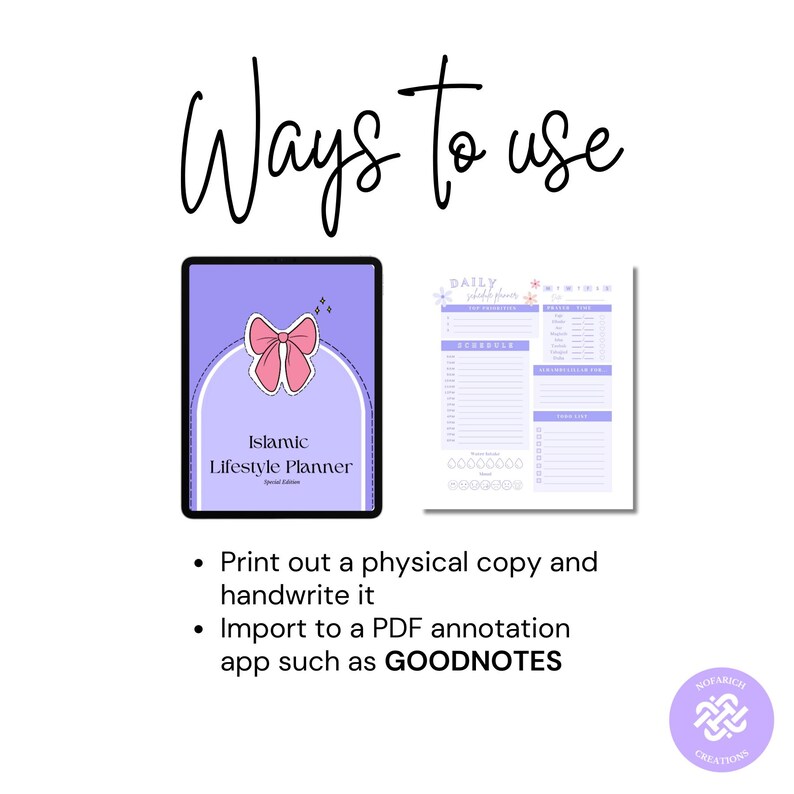 Digital Planner Goodnotes, Purple Digital Planner, Undated Digital ...