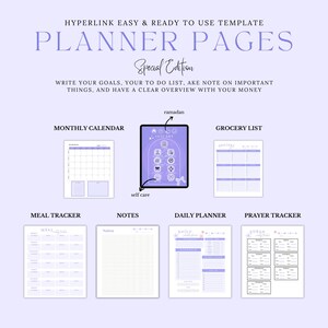 Digital Planner Goodnotes, Purple Digital Planner, Undated Digital ...