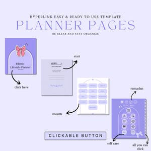 Digital Planner Goodnotes, Purple Digital Planner, Undated Digital ...