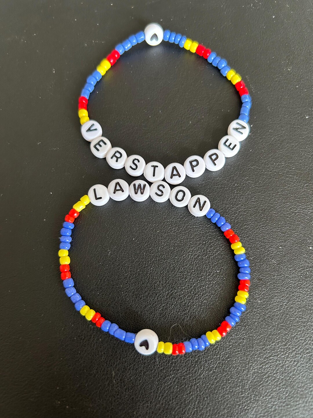 F1 Red Bull Verstappen,hadjar and Lawson Beaded Bracelets - Etsy