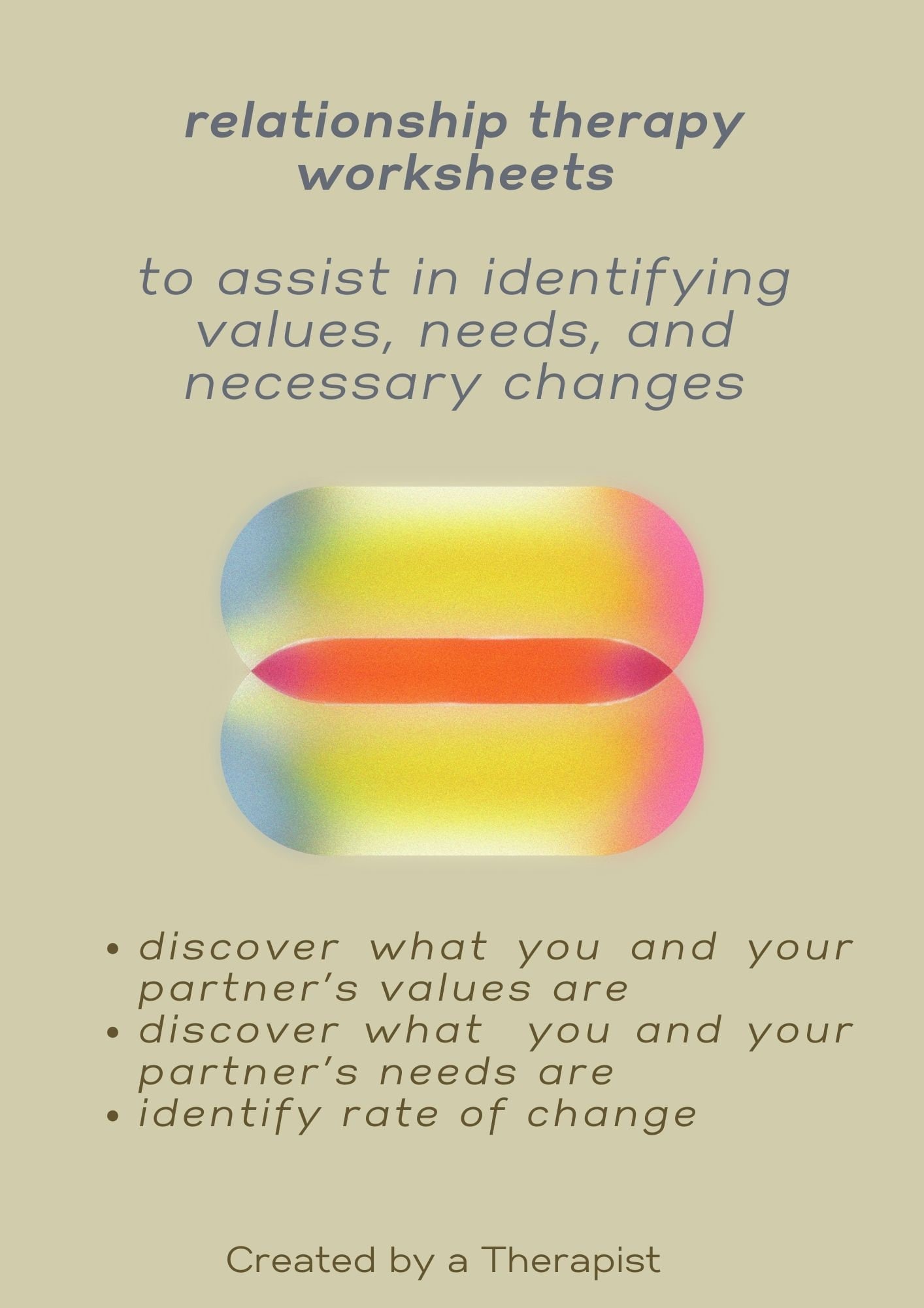 Relationship Values and Needs Worksheets | Couples Therapy Worksheets ...