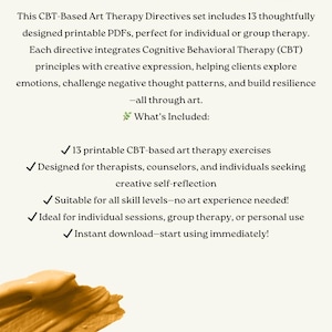 CBT Based Art Therapy Directives: Cognitive Behavioral Therapy / Art ...
