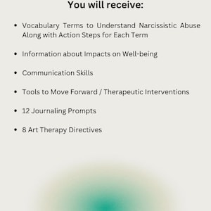 Narcissistic Abuse Recovery Workbook for Healing From Narcissism Victim Syndrome | Therapeutic ...