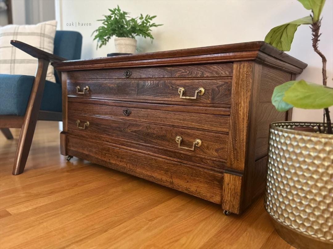 Antique Oak Lowboy Dresser - Etsy