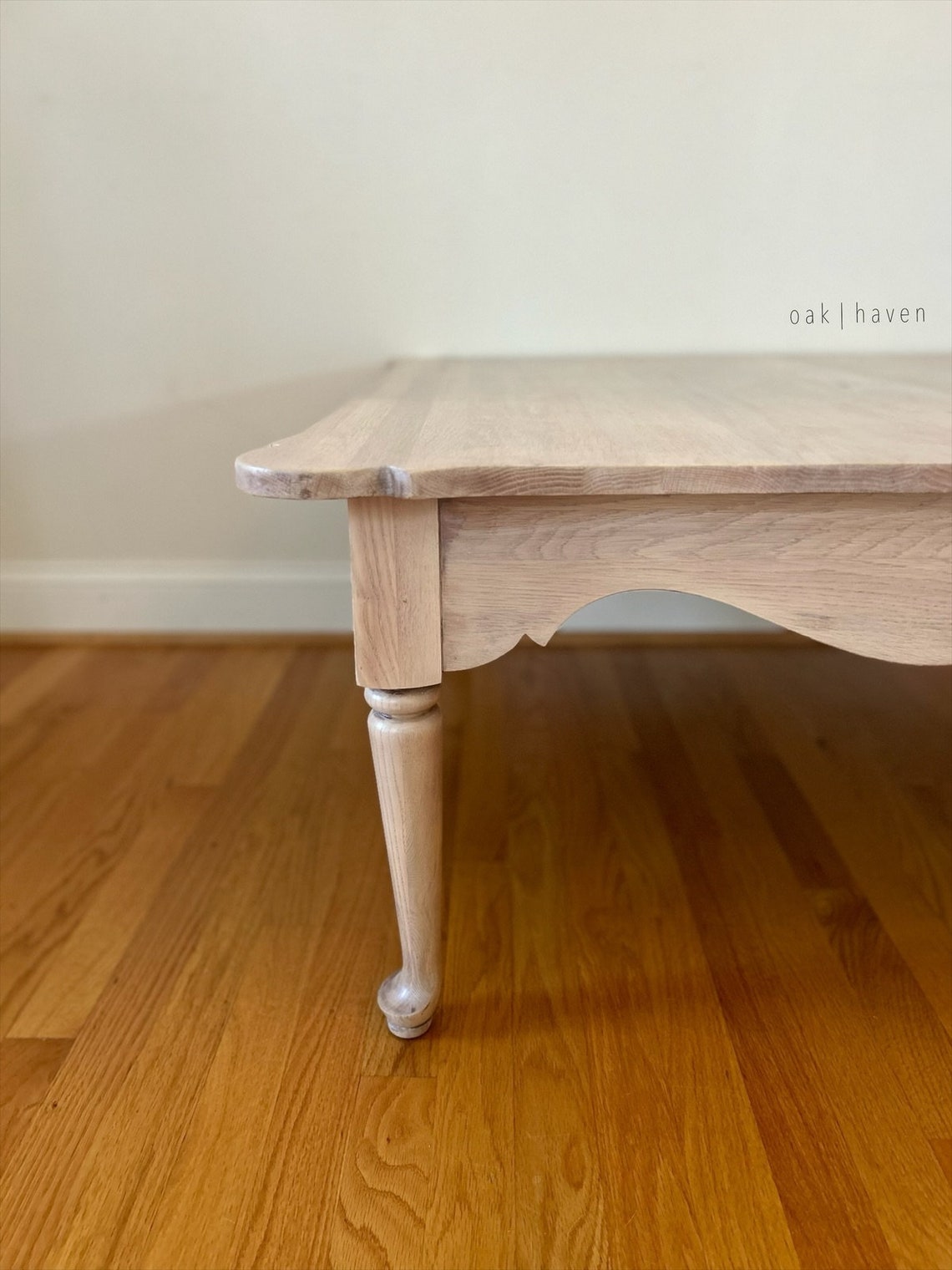 Vintage Neutral Oak Coffee Table - Etsy