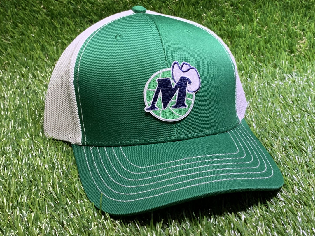 Dallas Mavericks Mavs Throwback Kelly Green/white Rigid Trucker Hat 80s ...