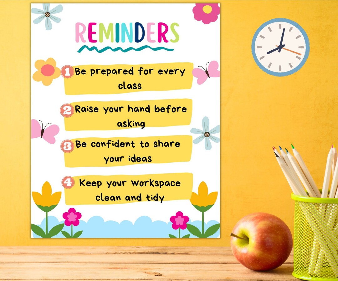 Carteles de reglas del aula y resbalones de gestión del aula / - Etsy ...