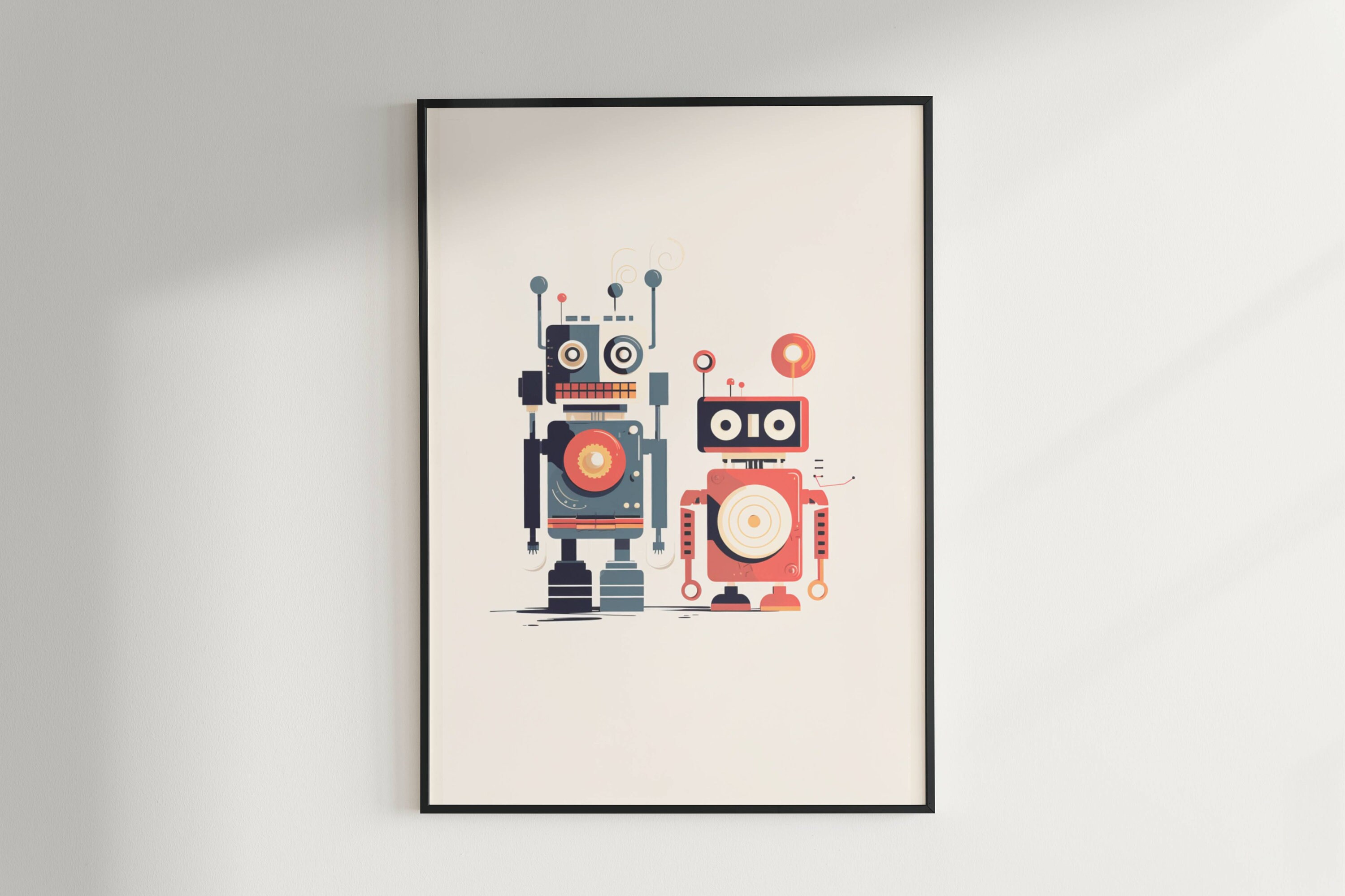 Minimalist Sci-fi Robot Art Poster Prints for Boys Room Vintage ...