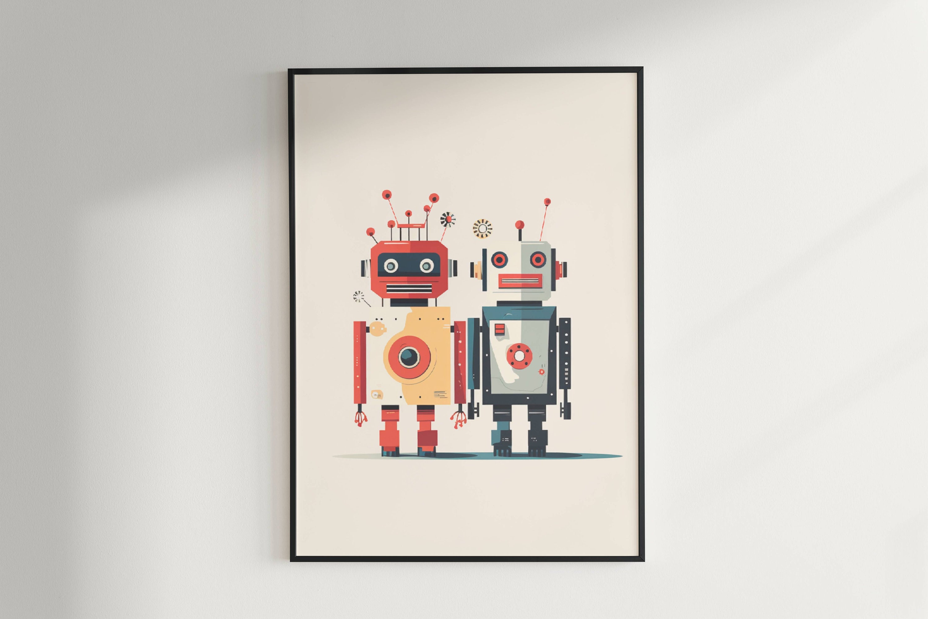 Minimalist Sci-fi Robot Art Poster Prints for Boys Room Vintage ...