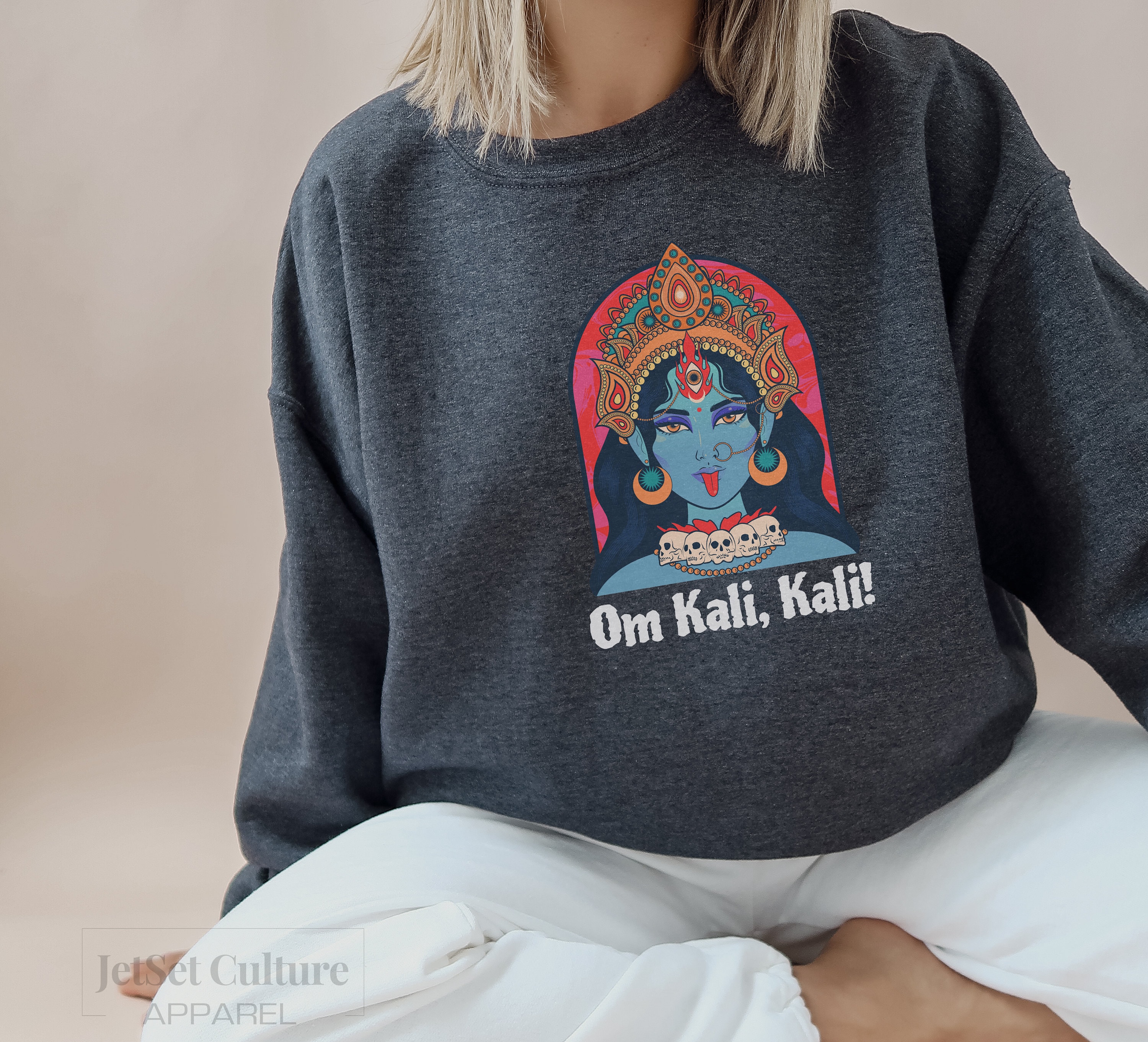 Kali Hindu Mother Goddess Sweatshirt, Indian Goddess Kali Oversized ...