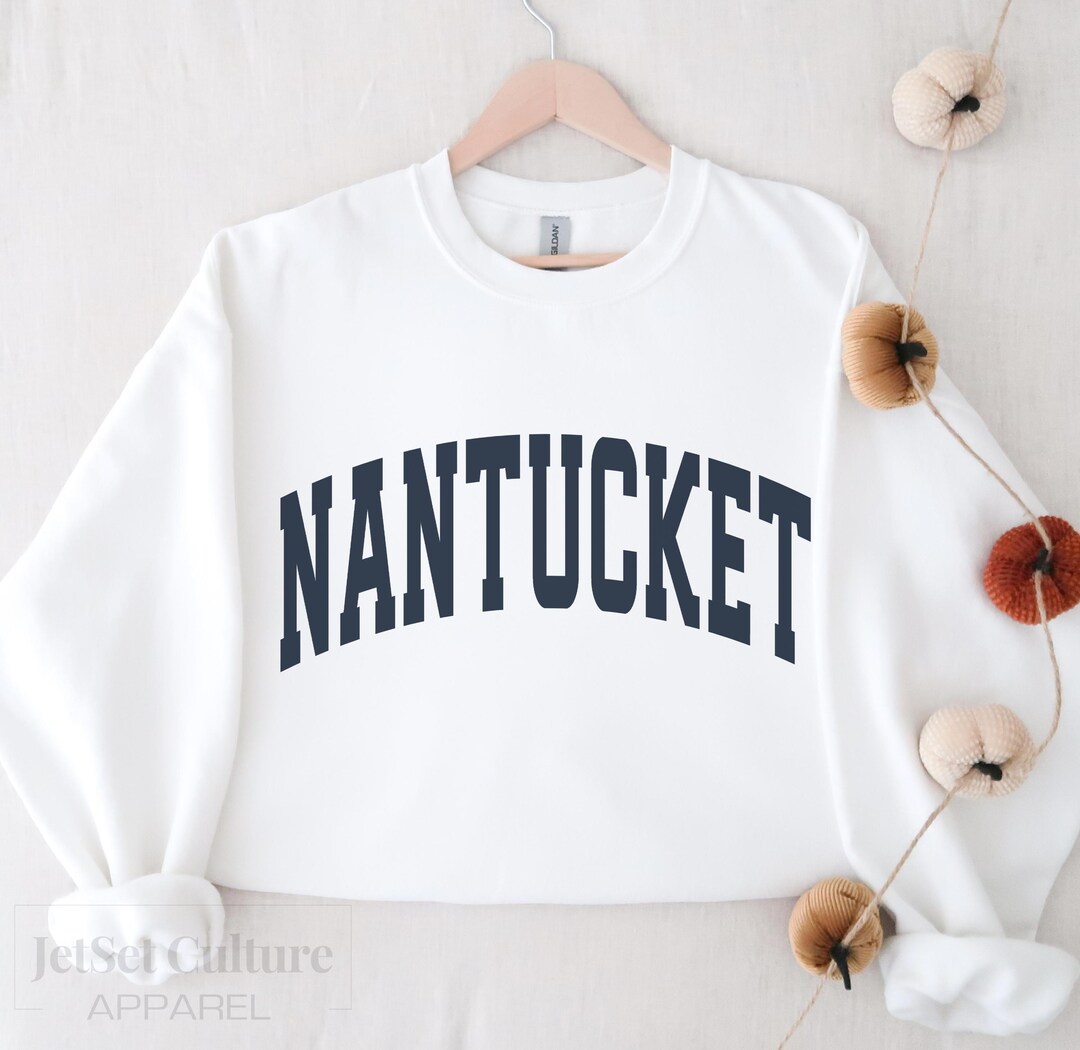 Nantucket Sweatshirt Faded Vintage Aesthetic Nantucket Preppy Crewneck ...