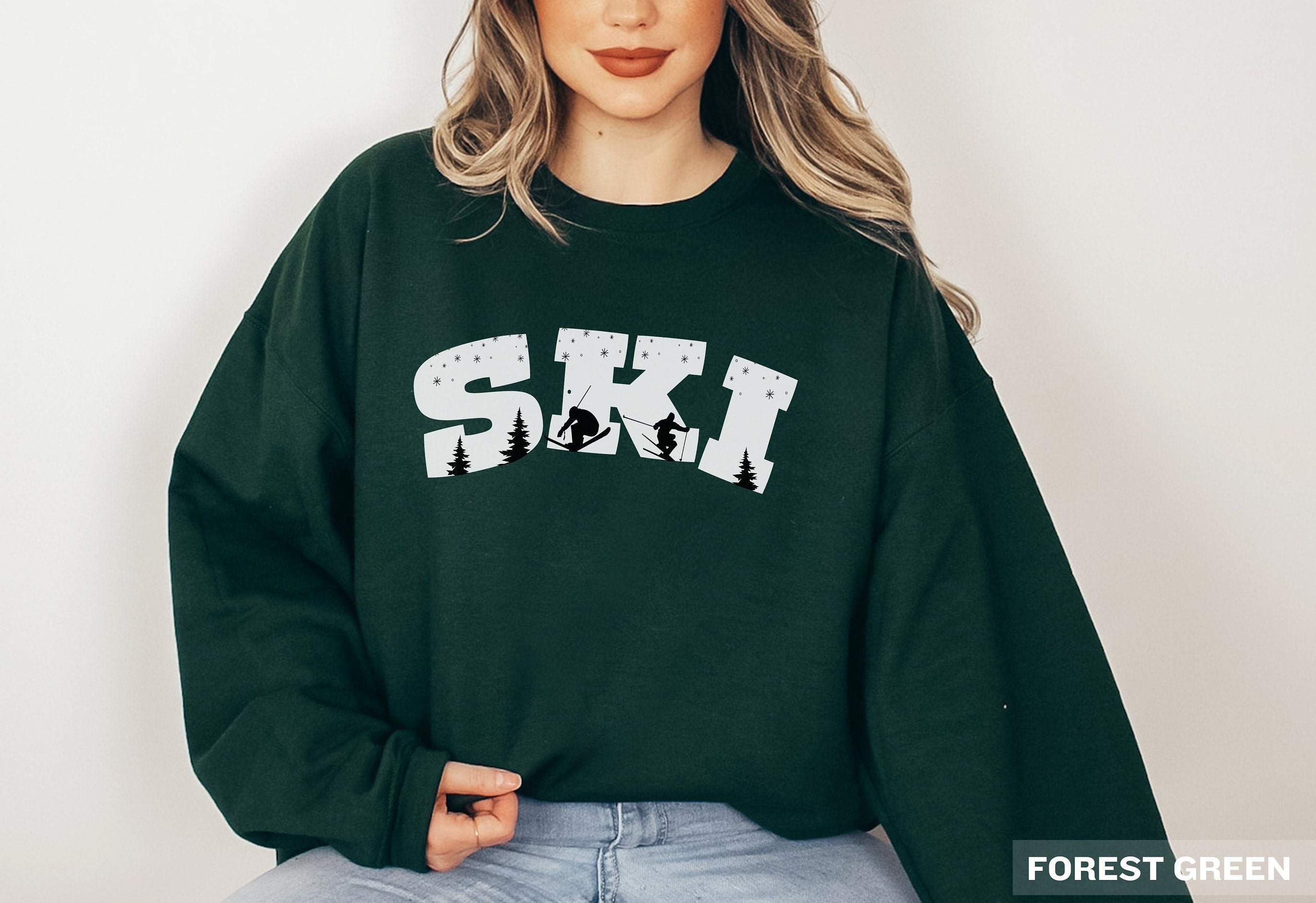 Ski Trendy Sweatshirt, Ski Shirt , Skiing Sweater, Gift for Ski Lover ...