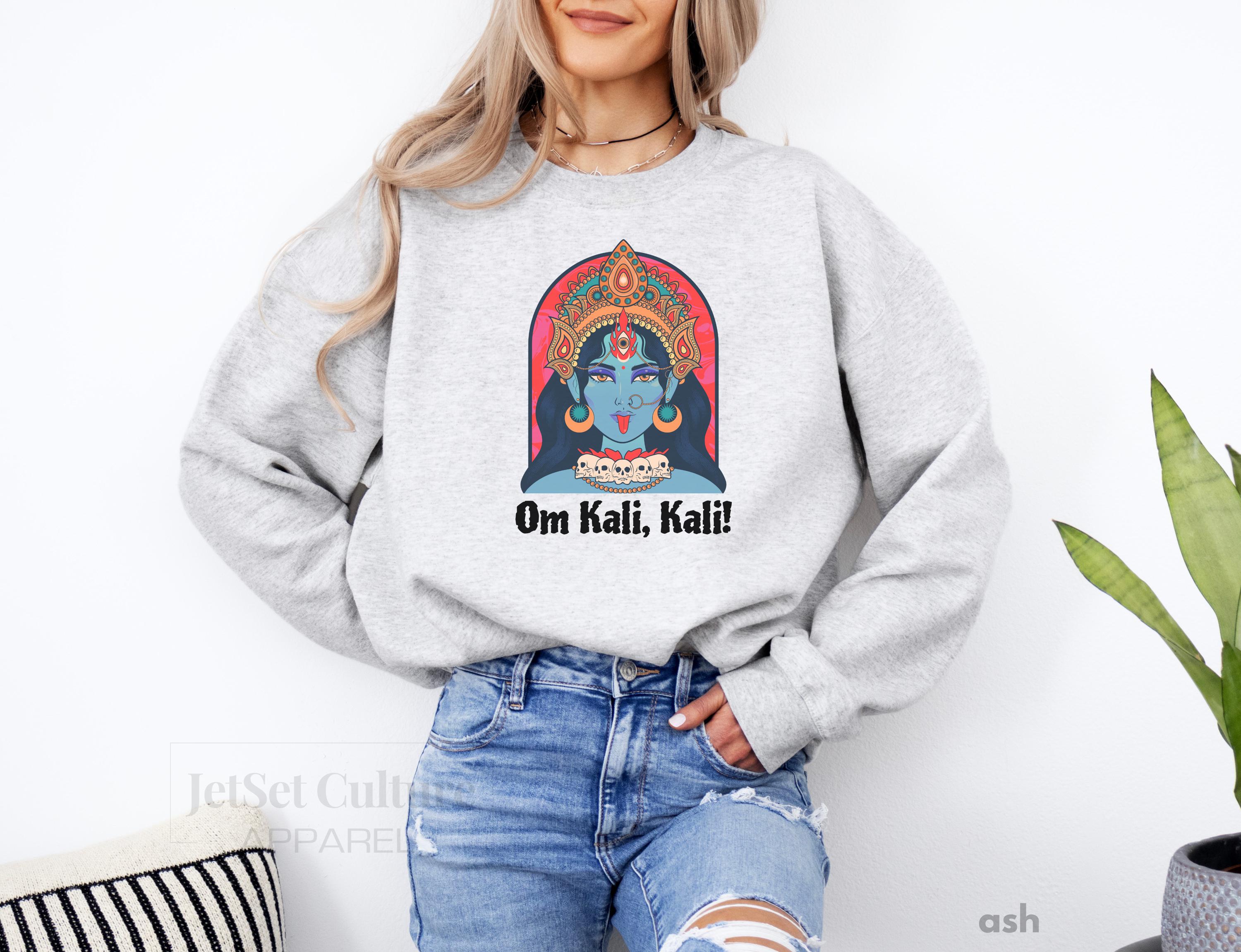 Kali Hindu Mother Goddess Sweatshirt, Indian Goddess Kali Oversized ...