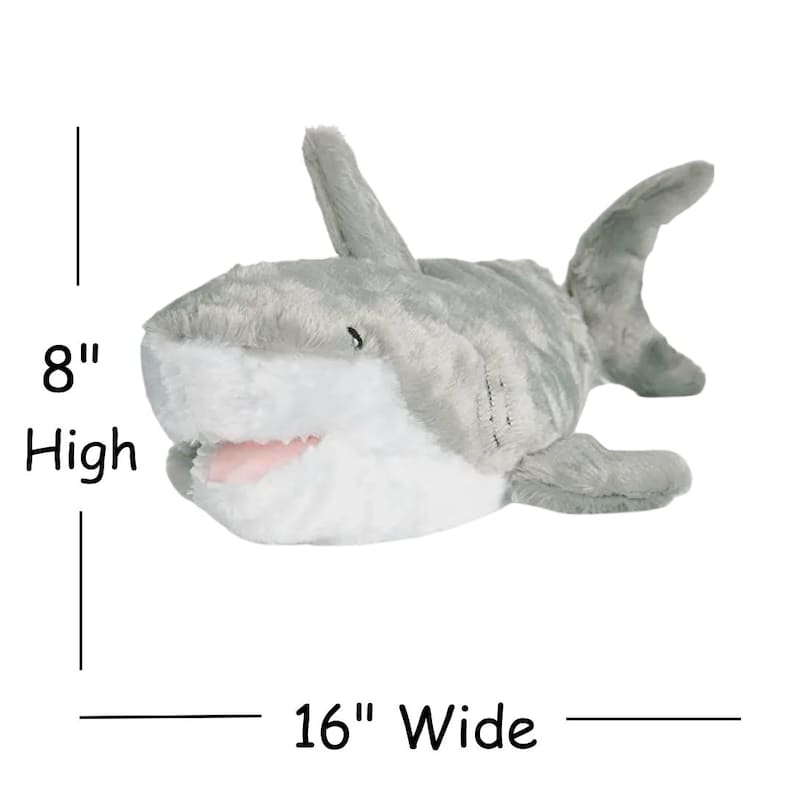 Weighted and Warmable Gray Shark Stuffed Animal, Anxiety Plushie ...