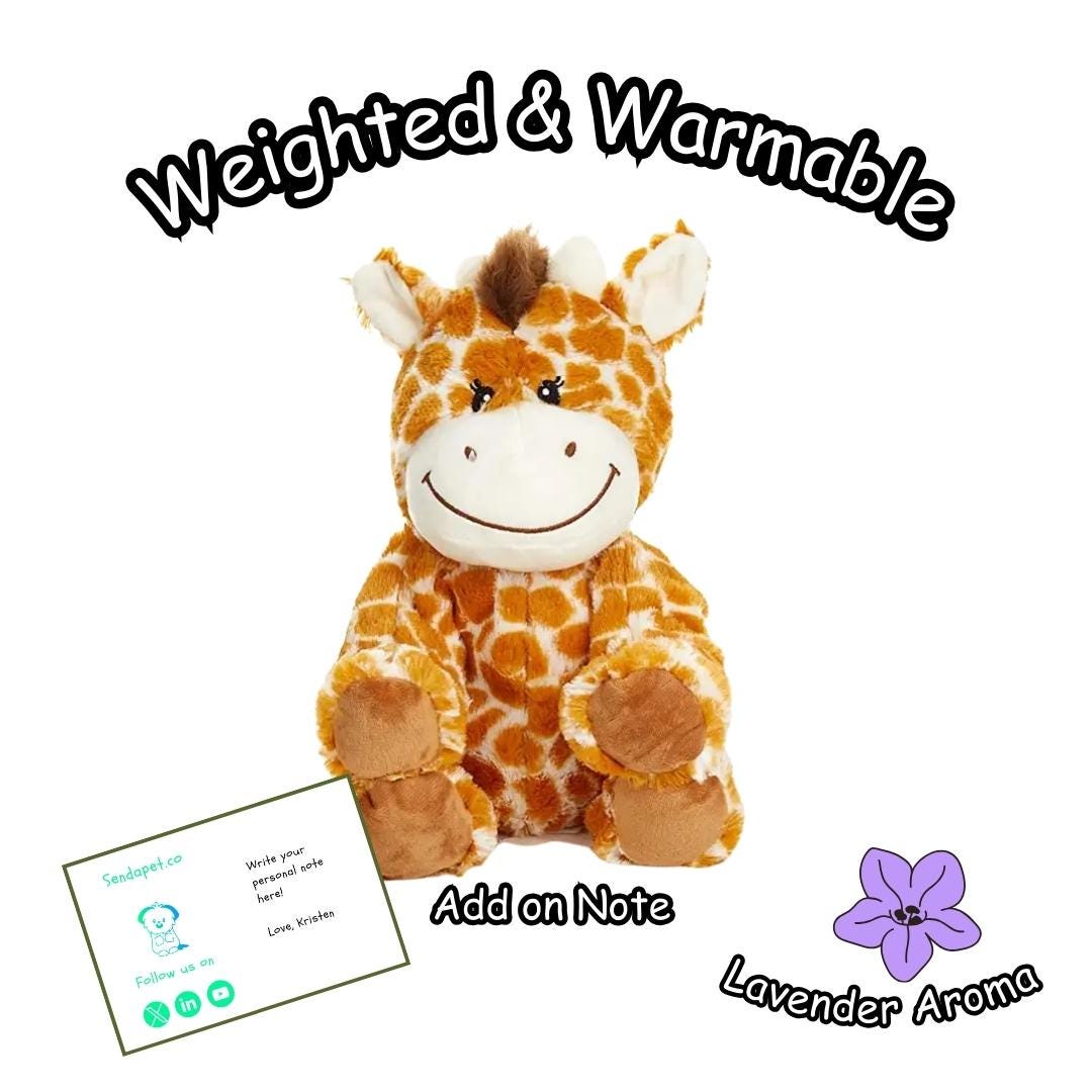 Weighted Warm-able Giraffe Anxiety Plushie Custom Personal Note Card ...